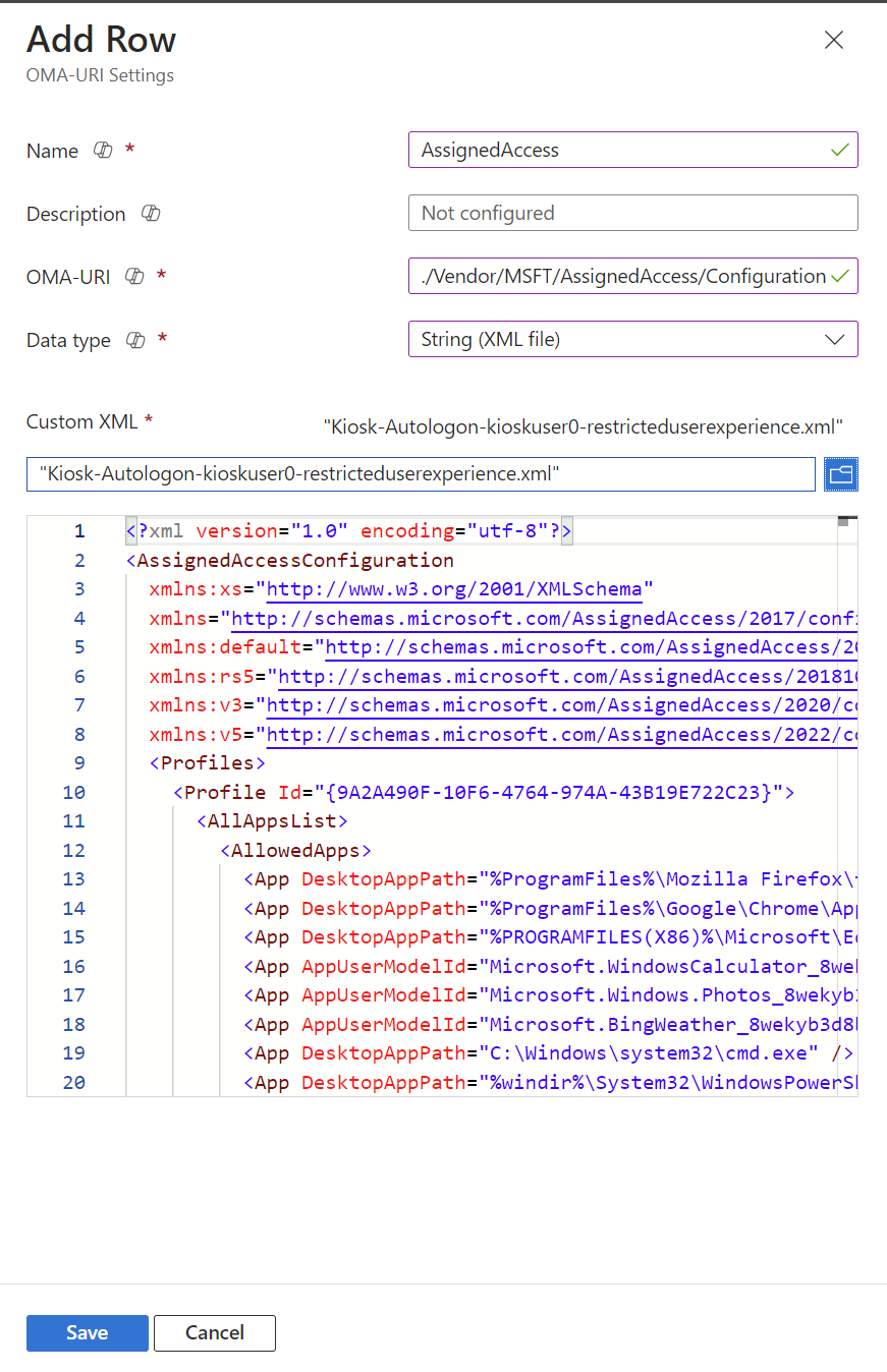 Setting up Multi-App Kiosk Mode (Auto Logon with Assigned Access) with CIS 3.0.0 L1 + BL with ...